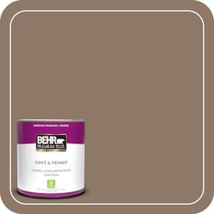 BEHR PREMIUM PLUS 8 oz. #PPU5-05 Coconut Shell Flat Interior/Exterior ...
