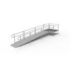 EZ-ACCESS PATHWAY 16 ft. Straight Aluminum Wheelchair Ramp Kit with ...