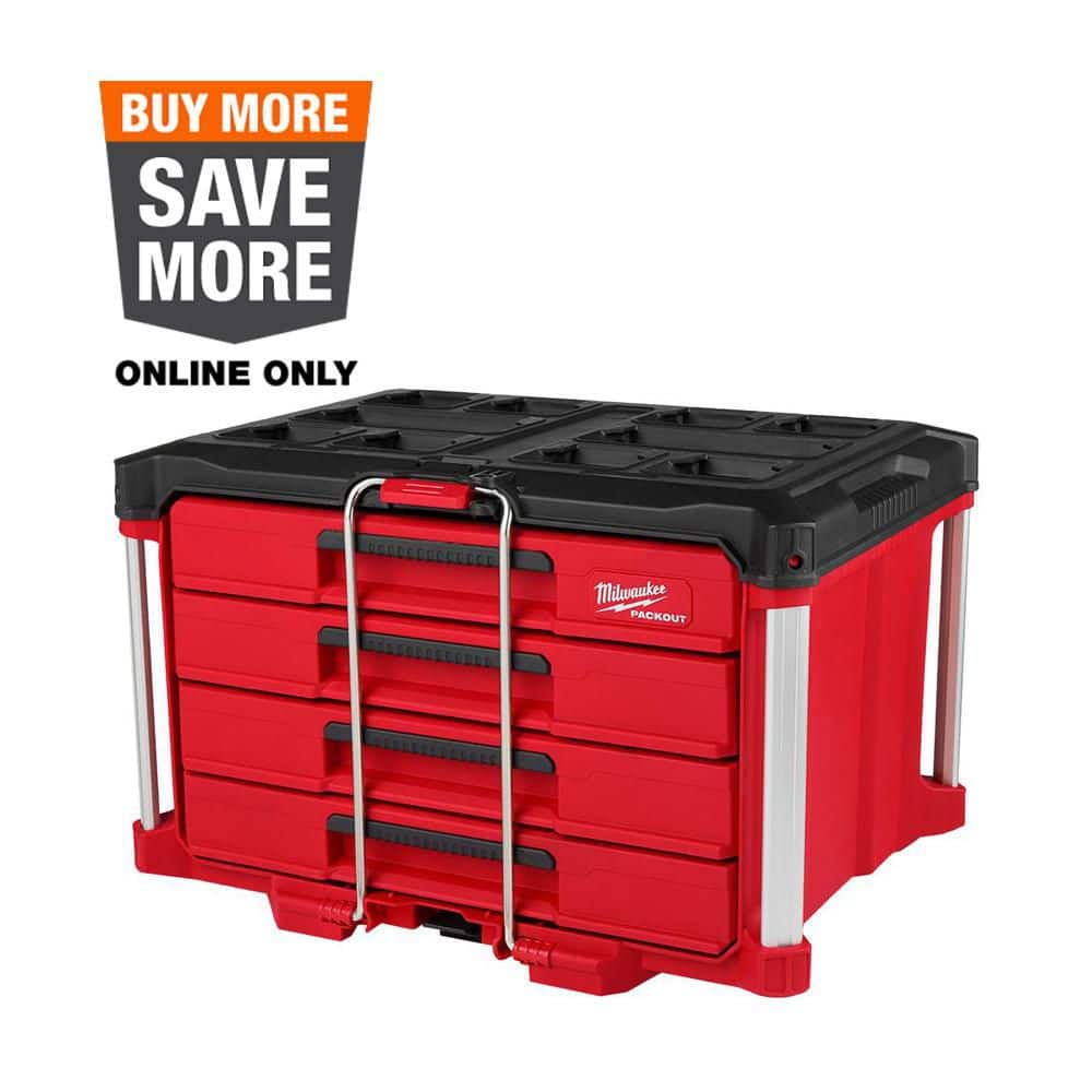 Brandclub - PACKOUT 22 in. Modular 4-Drawer Tool Box with Metal ...