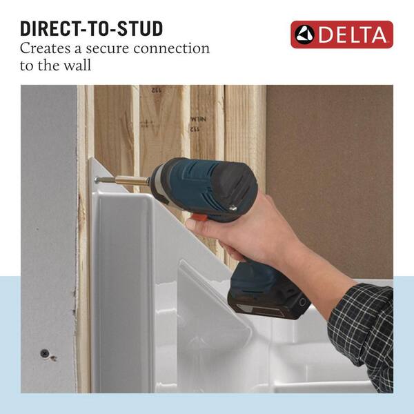 Delta Classic 500 Right Seat 60 in. x 32 in. x 75.88 in. H Alcove ...