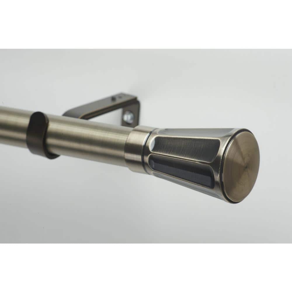 Art Decor 48 in. Non-Telescoping 1-1/8 in. Single Curtain Rod in ...