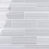 Bodesi Hand Painted Rectangular 4 in. x 12 in. Warm Gray 20 Glass tile ...