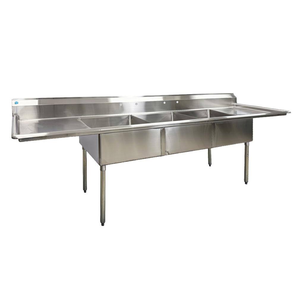 Elite Kitchen Supply 120 in. Freestanding Stainless Steel Commercial ...