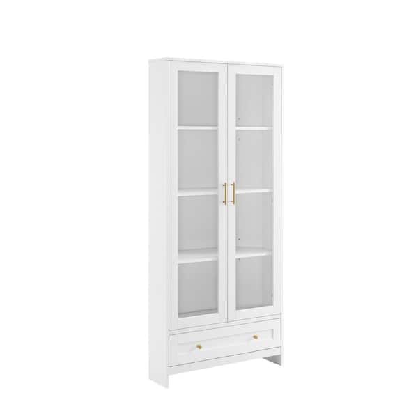 Home Source Industries Home Source Corner Storage Cabinet in White with ...