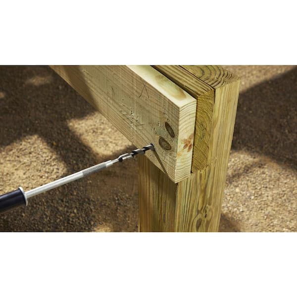 GRK Fasteners 1/2 in. x 7 in. Galvanized Auger Bolt Post to Beam ...