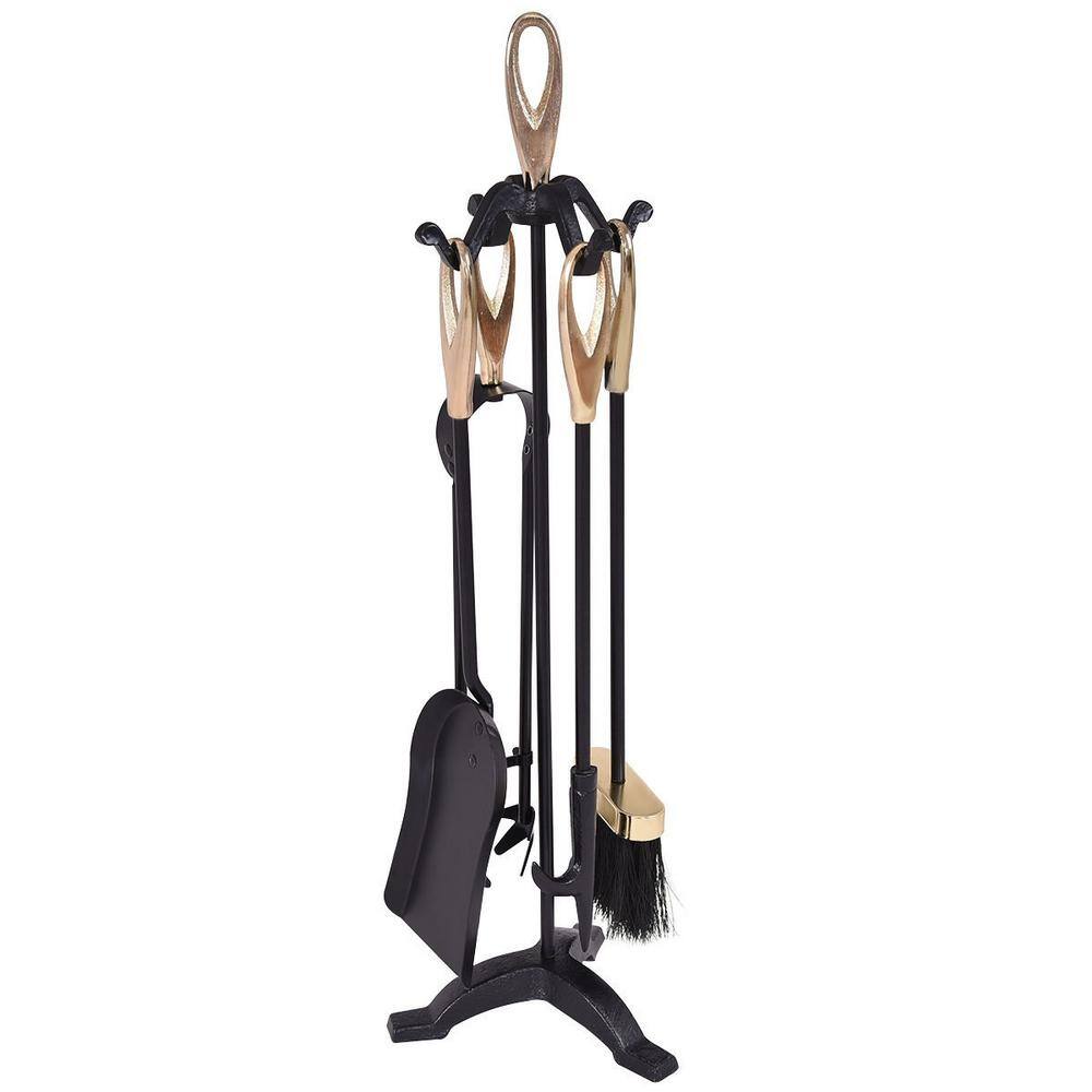 Boyel Living 5-Piece Stylish Iron Fireplace Tools Set-WF-HW56080 - The ...
