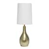 Simple Designs 19.5 in. 1- Light Tear Drop Table Lamp, Gold LT3303-GLD ...
