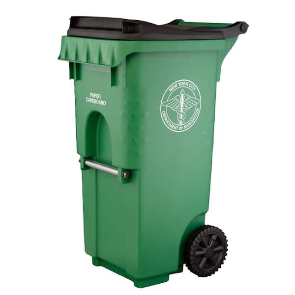 Otto Official NYC Paper and Cardboard Recycling Bin 35 gal. with Lid ...