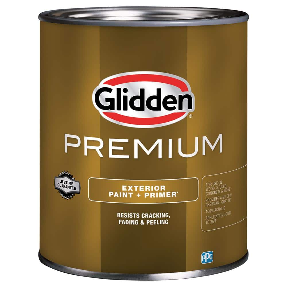Glidden Premium 1 qt. Flat Latex Base 2 Exterior Paint GL6112-04 - The ...