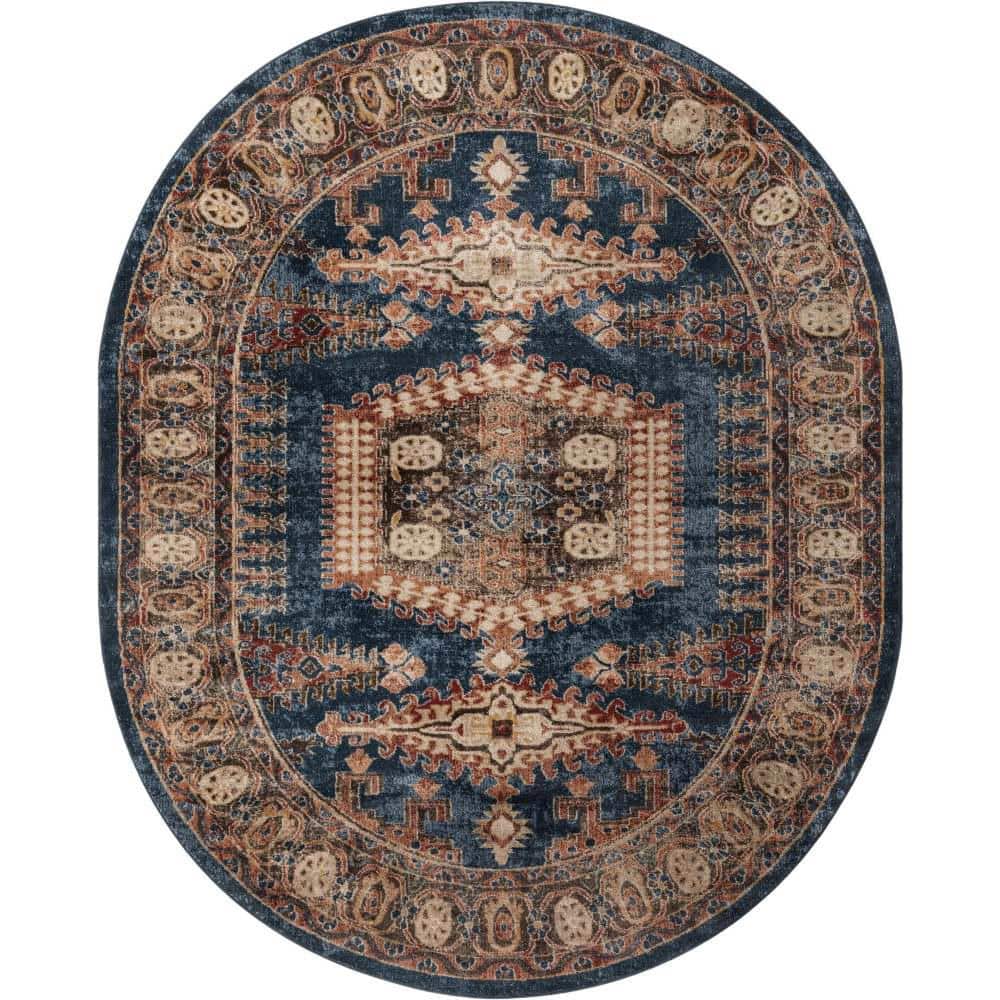 Unique Loom Utopia Larissa Blue 7' 10 x 10' 0 Area Rug 3193280 - The ...