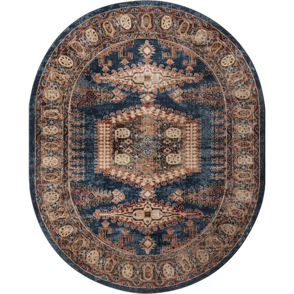 Unique Loom Utopia Larissa Blue 7' 10 x 10' 0 Area Rug 3193280 - The ...