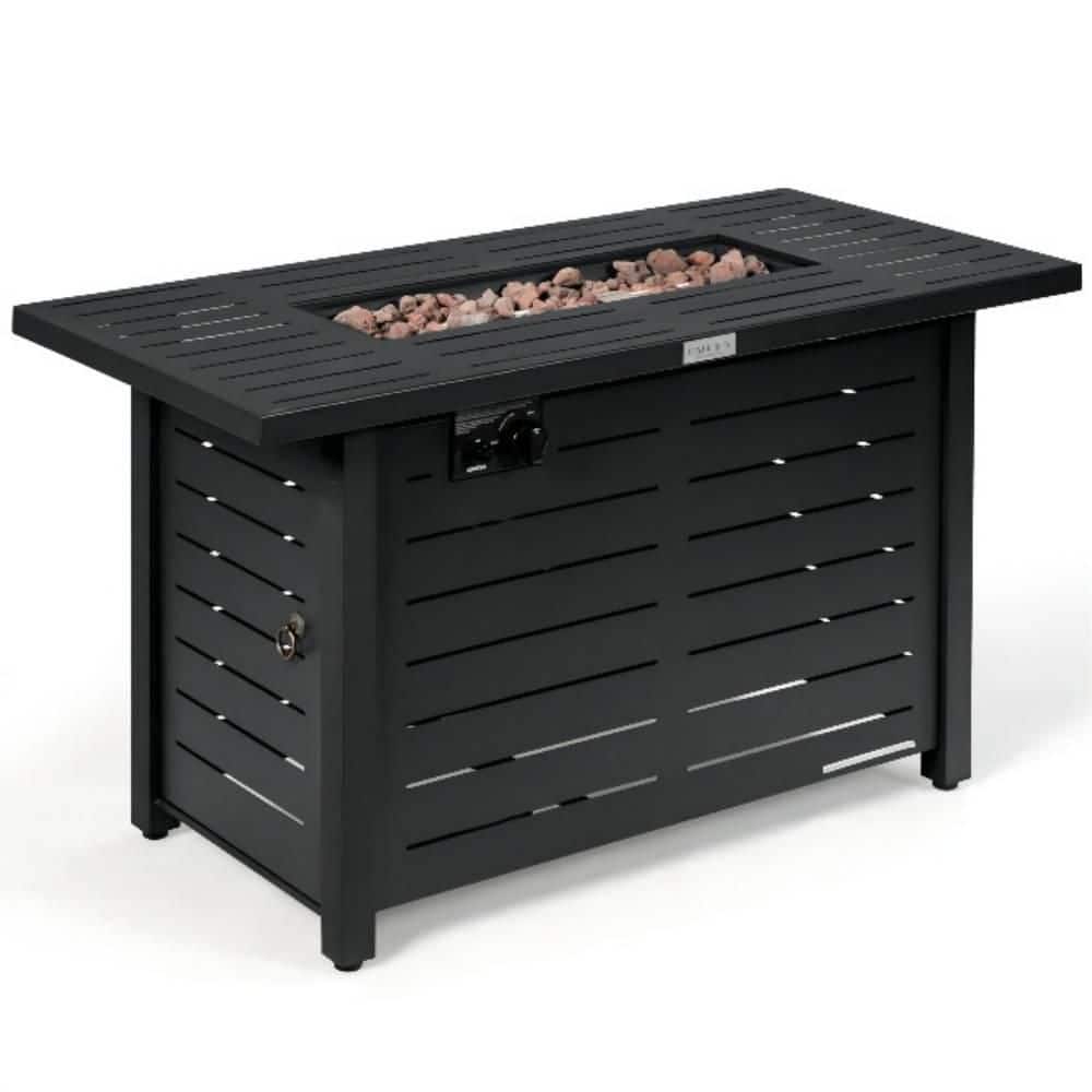 Alpulon 42 in. 60,000BTU Fire Pit Propane Gas Fire Pit Table ...