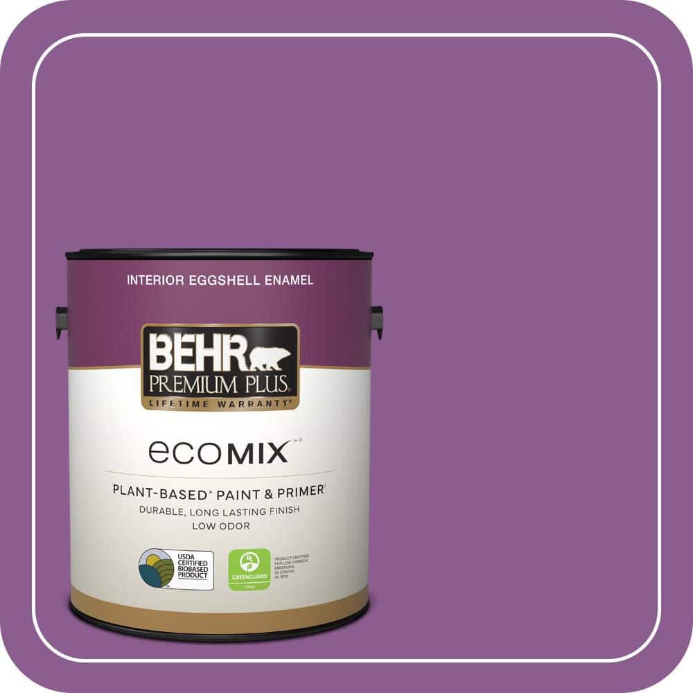 BEHR PREMIUM PLUS 1 gal. #P100-6 Chakra Eggshell Enamel EcoMix Plant ...