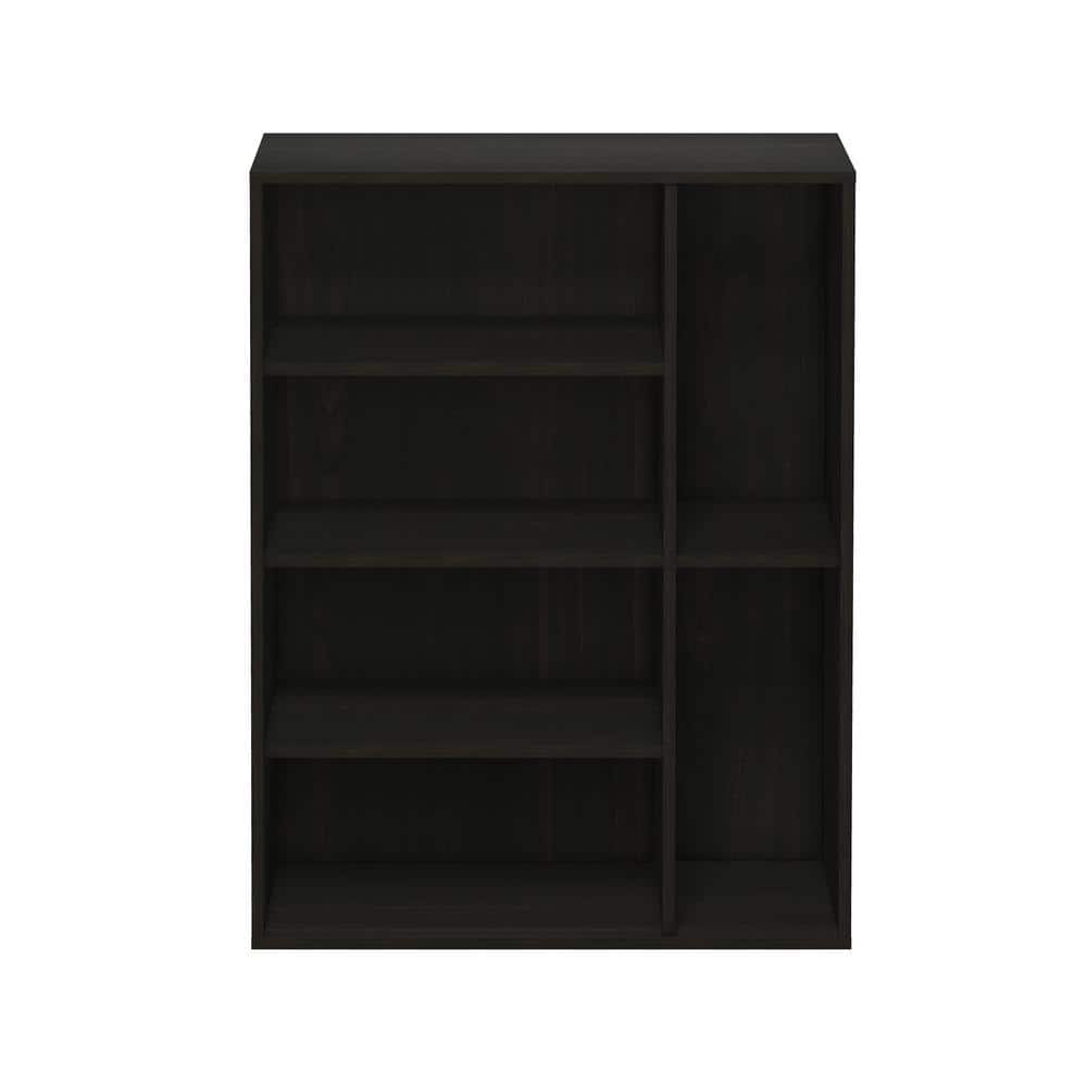 Furinno Andrey 31.6 in. Espresso 4-Shelf Etagere Bookcase 11159NEX ...