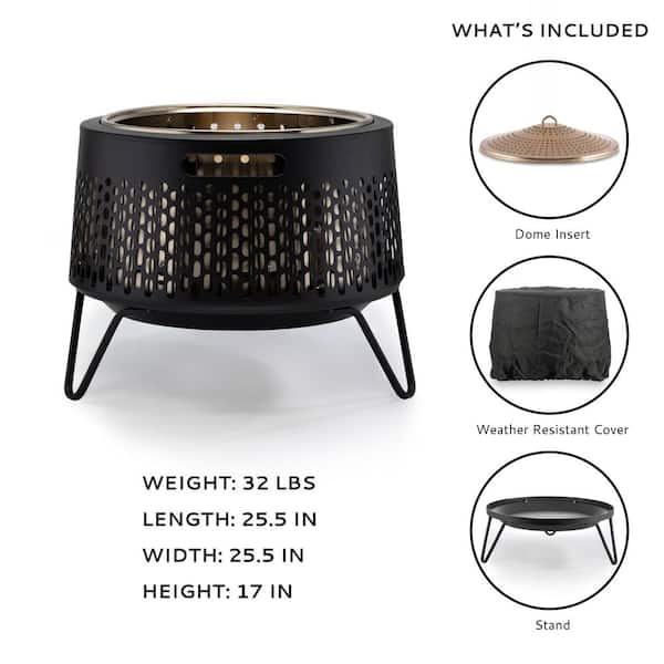 TIKI 20 in. Smokeless Wood Burning Huddle Fire Pit with Stand ...