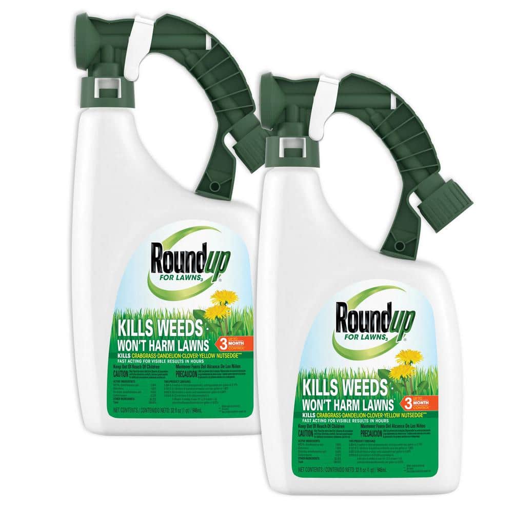 Roundup For Lawns₃ Selective Weed Killer Ready-To-Spray, 32 fl. oz. (2 ...