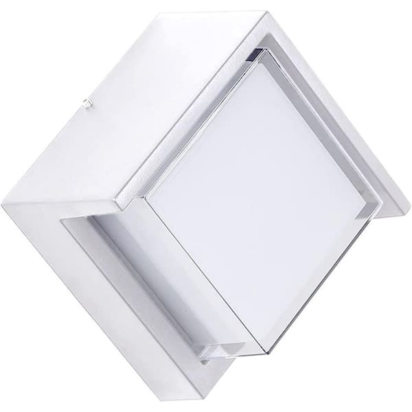Sunlite White LED Square Modern Outdoor Hardwired Selectable CCT 30K ...
