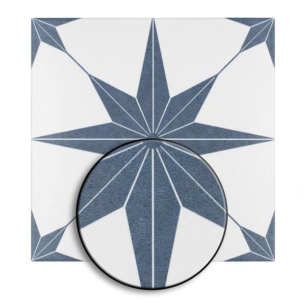Buy Stella Azul 9-3/4 in. x 9-3/4 in. Porcelain Floor and Wall Tile (10 ...