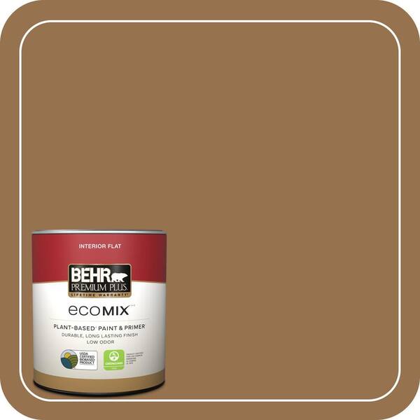 BEHR PREMIUM PLUS 1 qt. #S280-7 Roasted Squash Flat EcoMix Plant-Based ...