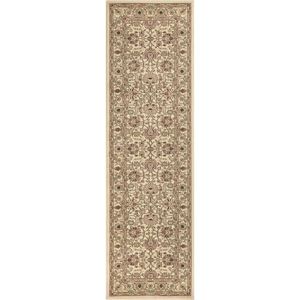 Concord Global Trading Ankara Mahal Ivory 2 ft. x 7 ft. Runner Rug ...