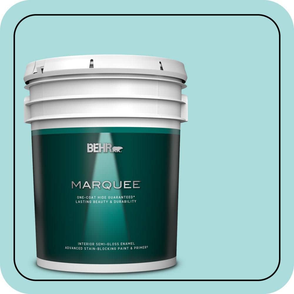 BEHR MARQUEE 5 gal. #M460-2 Beachside Drive Semi-Gloss Enamel Interior ...