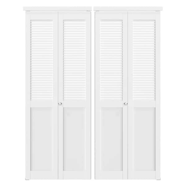 TENONER 64 in. x 80 in. Solid Core MDF Composite White PVC Covering ...