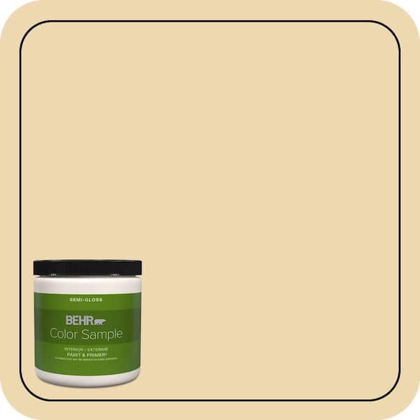 BEHR PREMIUM PLUS 8 oz. #PPU6-11 Hummus Semi-Gloss Interior/Exterior ...