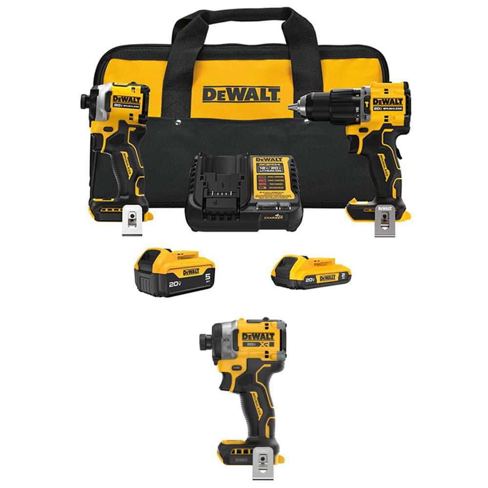 DEWALT ATOMIC 20-Volt Lithium-Ion Cordless 2-Tool Combo Kit and ...