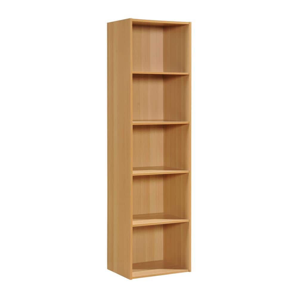 HODEDAH 5-Shelf, 59 in. H Beech Bookcase HID25 BEECH - The Home Depot