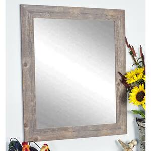 BrandtWorks Medium Rectangle Brown American Colonial Mirror (38 in. H x ...