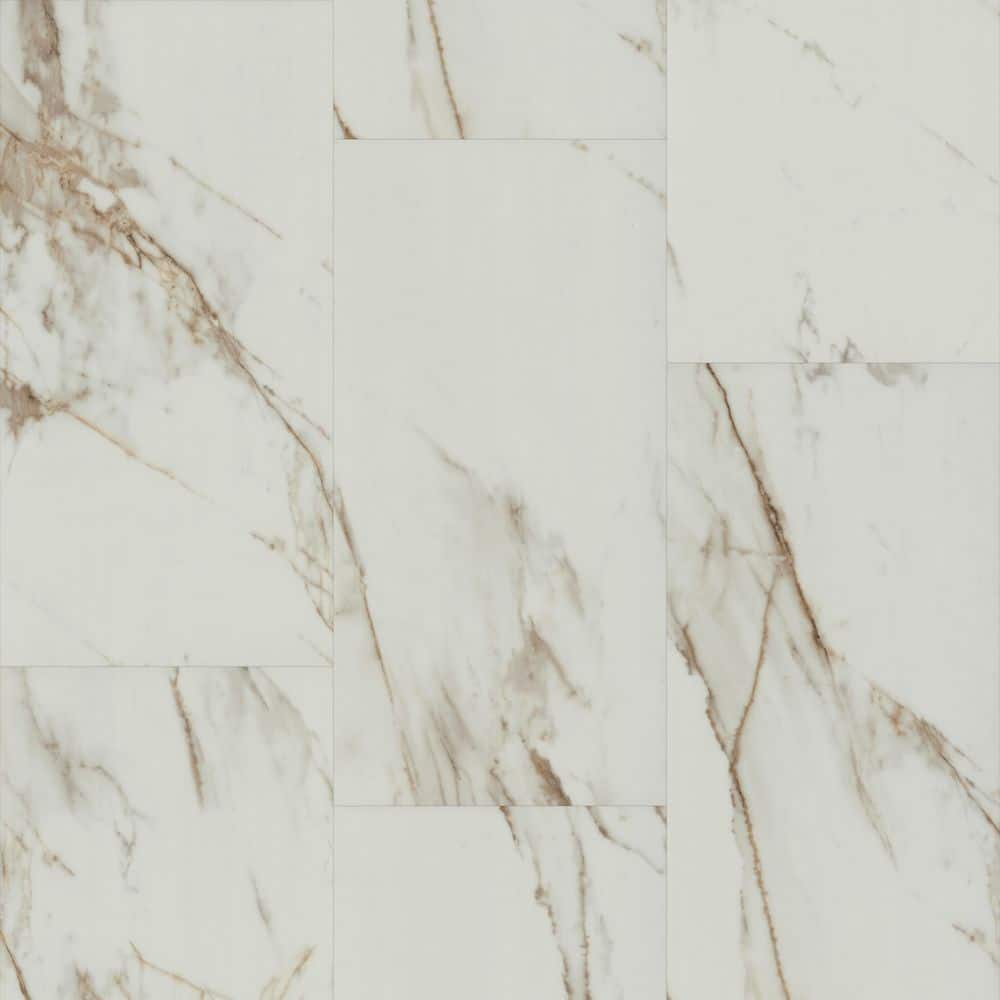 Home Decorators Collection Brooking Carrera Marble 20 MIL x 12 in. W x ...
