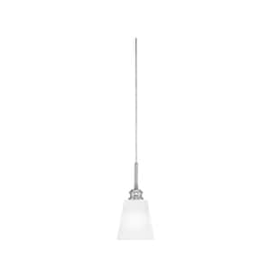 Albany 60-Watt 1-Light Brushed Nickel Pendant Mini Pendant Light Square ...