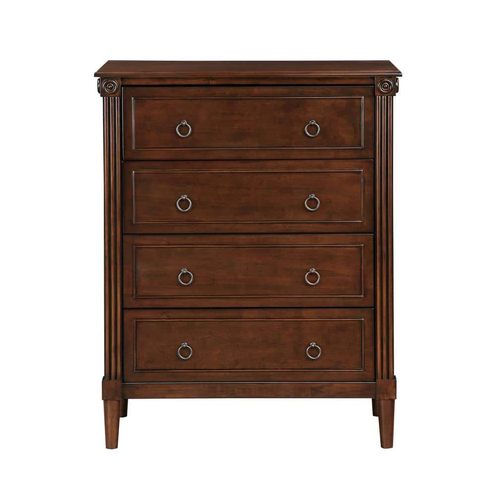 Furniture of America Elani 4-Drawer Espresso Chest of Drawers (36 in. H ...