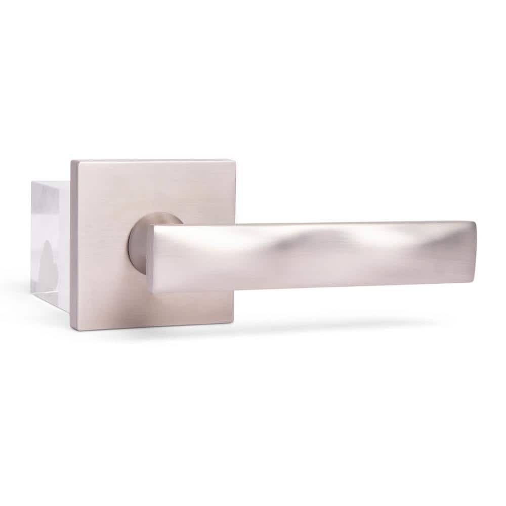 McBowery Essex Satin Nickel Bed/Bath Modern Door Handle (Privacy ...
