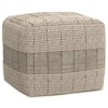 Simpli Home Elmer Contemporary Square Woven Pouf in Natural/Grey Jute, Cotton AXCPF1204-NG - The ...