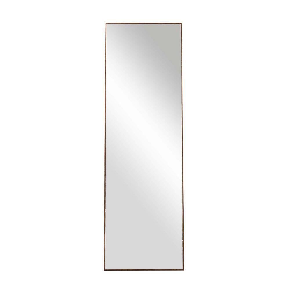 Brown 19 in. W x 63 in. H Rectangular Wood Framed Full-Length Mirror ...