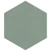 Merola Tile Textile Basic Hex Kale 8-5/8 in. x 9-7/8 in. Porcelain ...