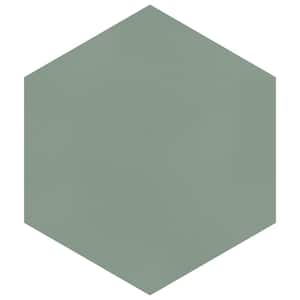 Merola Tile Textile Basic Hex Kale 8-5/8 in. x 9-7/8 in. Porcelain ...