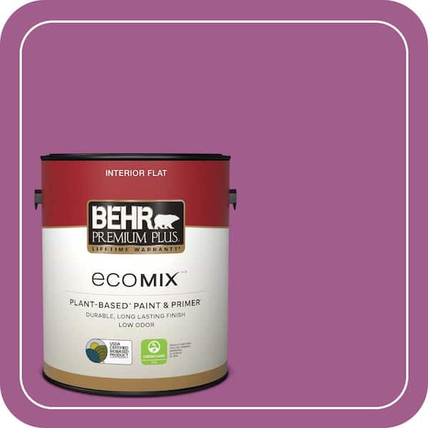 BEHR PREMIUM PLUS 1 gal. #P110-6 Wild Berry Flat EcoMix Plant-Based ...