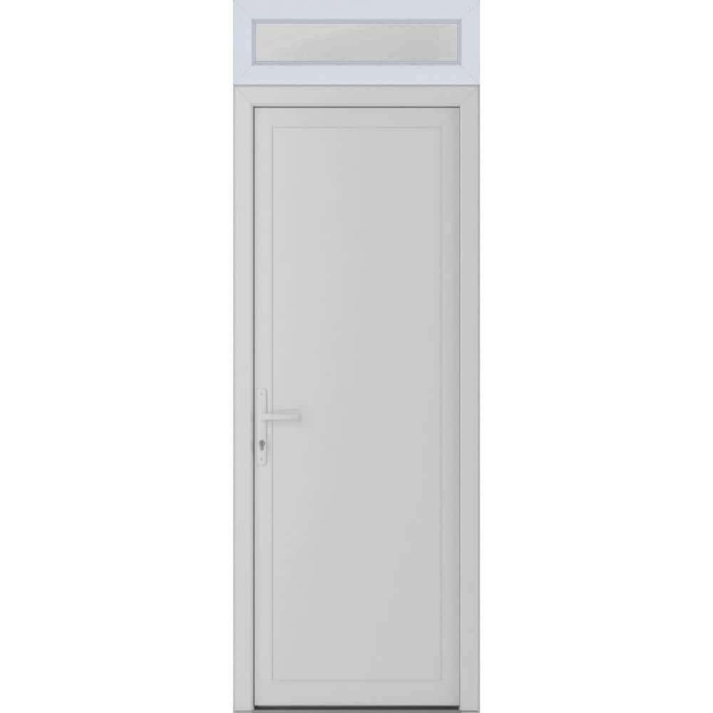 VDOMDOORS 36 in. x 94 in. Right-hand/Inswing Frosted Glass White Silk ...