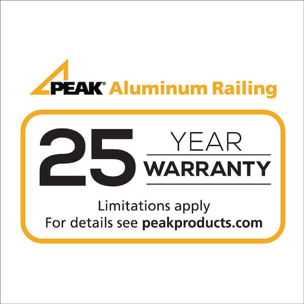 PEAK Aluminum Railing 6 ft. Aluminum Deck Railing Stair Kit with ...