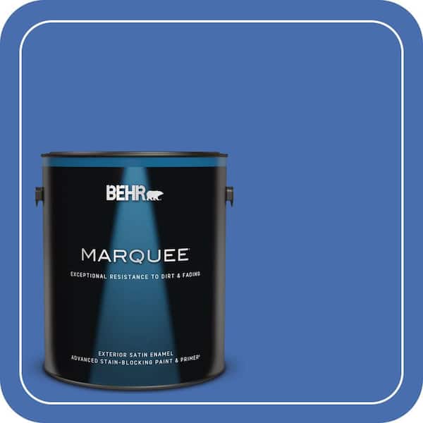 BEHR MARQUEE 1 gal. #PPU15-5 New Age Blue Satin Enamel Exterior Paint ...