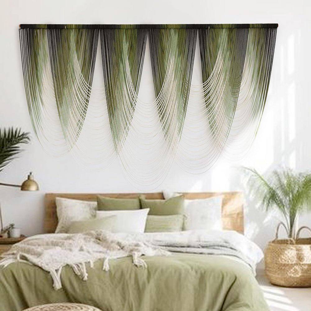 Green 57 in. x 41 in. Dip-Dyed Wall Hanging Tapestry Wall Decor DE82R1E ...