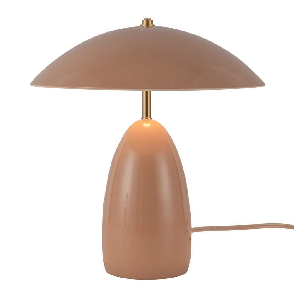 ALORA MOOD Poppy 12 in. 1-Light 8-Watt Peach Integrated LED Table Lamp ...