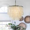 ALOA DECOR 3-Light 18 in. Coastal Capiz Seashells Chandeliers in ...