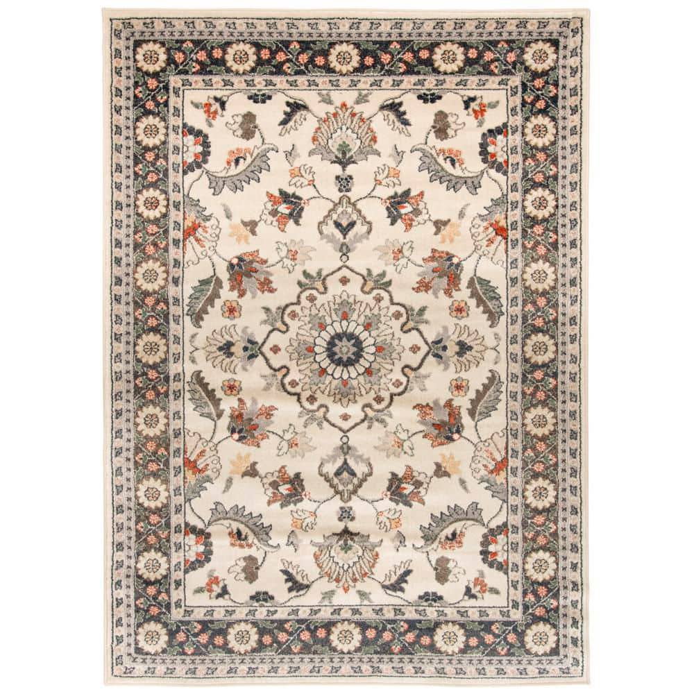Capri Elina 5 ft. x 7 ft. Alabaster/Storm Area Rug 1663ALS58HD.150 ...