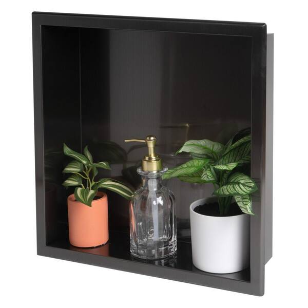 ALFI BRAND 16 in. W x 16 in. H x 4 in. D Stainless Steel Shower Niche ...