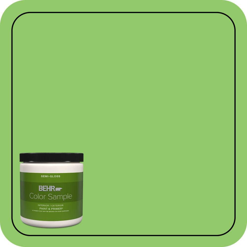 BEHR PREMIUM PLUS 8 oz. #430B-5 Apple Orchard Semi-Gloss Interior ...