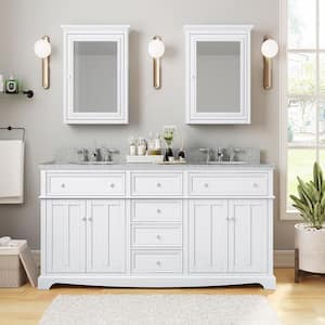 Home Decorators Collection Fremont 72 in. Double Sink Freestanding ...