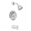 MOEN Chateau Posi-Temp Single-Handle 1-Spray Tub and Shower Faucet in Chrome (Valve Included ...